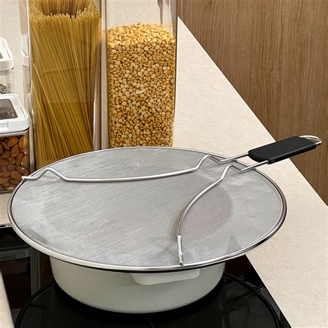 304 스텐 후라이팬 튀김 기름튐 방지 기름 막이 뚜껑 덮개 감도 깊은 취향 셀렉트샵 29cm