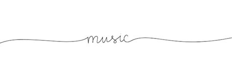 Premium Vector Music Word One Line Continuous Quote Phrase Text