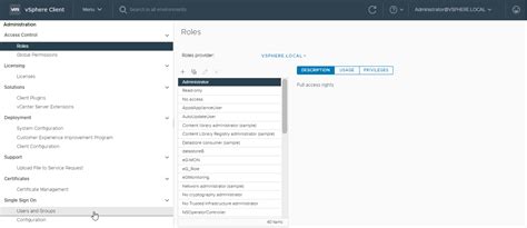 Creating A Special Role On VCenter And Assigning The Role To A New User