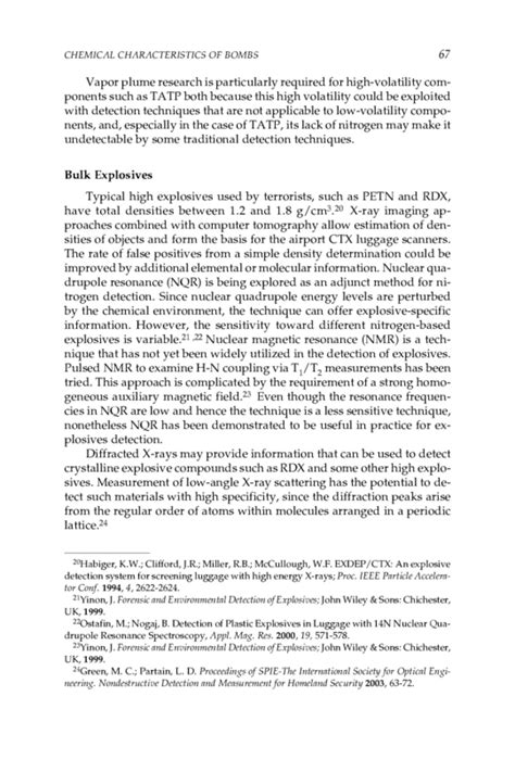 4 Chemical Characteristics Of Bombs Existing And Potential Standoff Explosives Detection