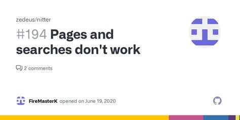 Pages And Searches Dont Work · Issue 194 · Zedeus Nitter · Github