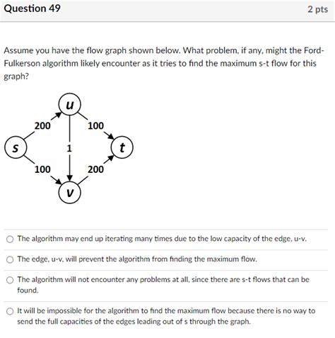 solved assume you have the flow graph shown below what