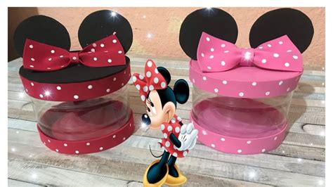 Dulcero Reciclado Mimi Mousediy Manualidades De Minnie Mouse Dulceros De Minnie