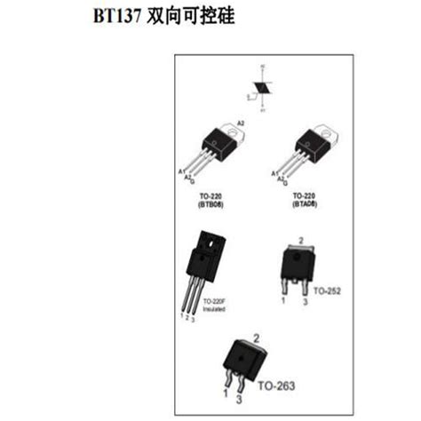 Bidirectional Thyristor Bt137 Silicon Controlled Rectifier Scr And Silicon Controlled Rectifier