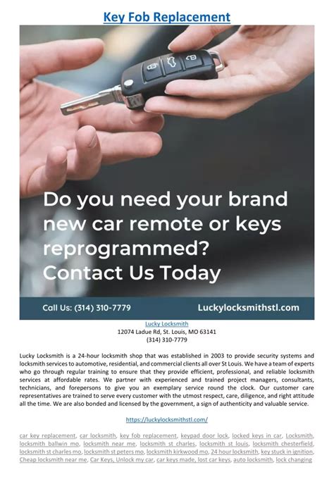 PPT Key Fob Replacement PowerPoint Presentation Free Download ID 10010472