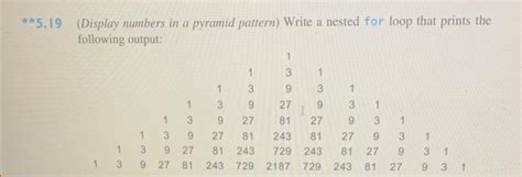 Solved 519 Display Numbers In A Pyramid Pattern Write A