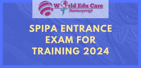 Spipa Entrance Exam For Upsc Cse Training Programme 2025