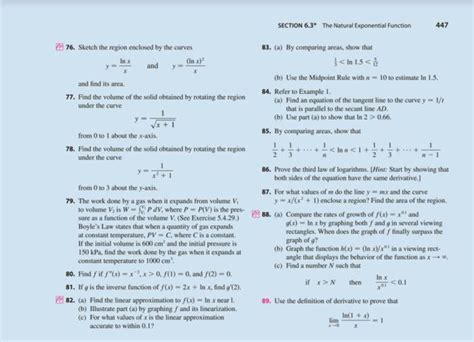 Solved SECTION The Natural Exponential Function Chegg