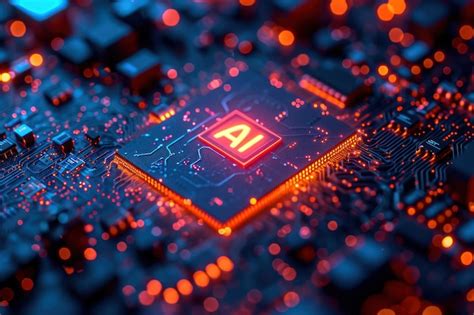 Premium Ai Image Computer Processor Microchip With Ai Sign On A Glowing Circuit Board Extreme