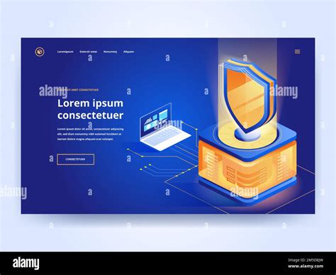 Cybersecurity Software Blue Landing Page Template Antivirus Malware Security Website Homepage