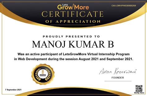 Manoj Kumar On Linkedin Connections Letsgrowmore Internship Lgmvip