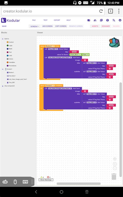 Use Tiny Db With List View Image Text Component Discuss Kodular Community