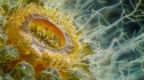 A Microscopic Look At The Intricate Structure Of A Single Pollen Grain Revealing Its Cylindrical