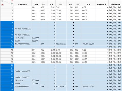 Help On Script To Import Multiple Txt Files And Removing Certain Data