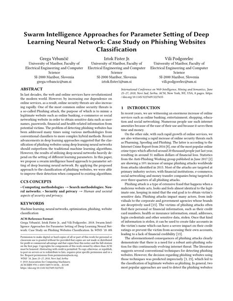 Pdf Swarm Intelligence Approaches For Parameter Setting Of Deep Learning Neural Network Case