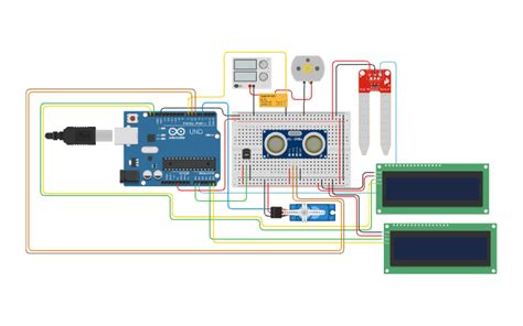 Circuit Design Smart Agriculture System Tinkercad