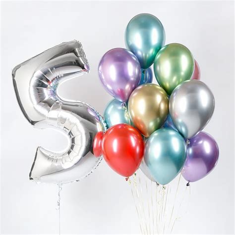 Фонтан из гелиевых шаров Зеркальный мир фонтан и цифра