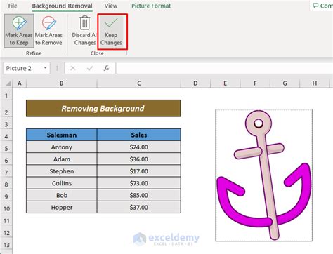 how to remove background in excel 2 practical cases