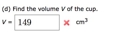 Solved A Conical Cup Is Made From A Circular Piece Of Paper