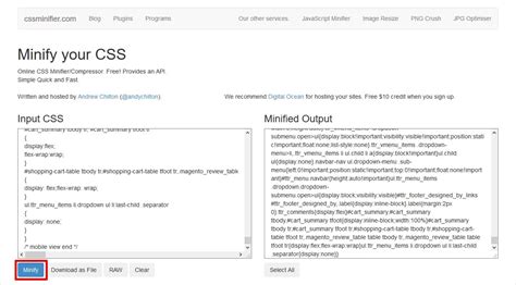 Minified Css Causes Tests And Fixes