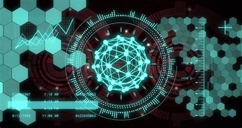Image Of Data Processing And Shapes Over Scope Scanning Stock Illustration Illustration Of
