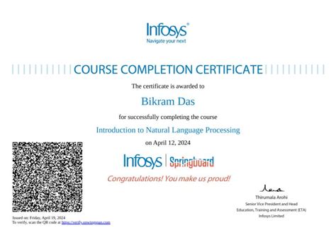 bikram das on linkedin infosysspringboard generativeai genai nlp