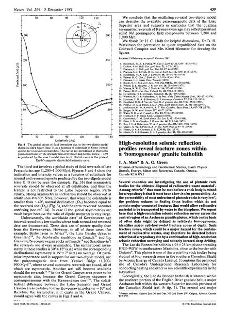 Pdf High Resolution Seismic Reflection Profiles Reveal Fracture Zones Within A ‘homogeneous