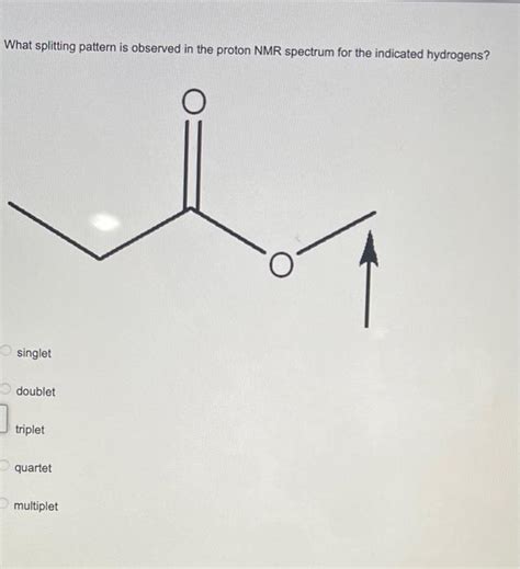 Solved What Splitting Pattern Is Observed In The Proton NMR Chegg Com