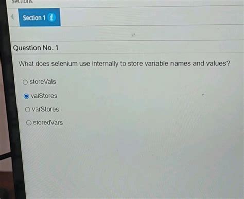Section 1 I Question No 1 What Does Selenium Studyx