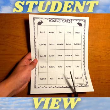 Linear Equations With Two Variables Bingo Easter Th Th Grade Math