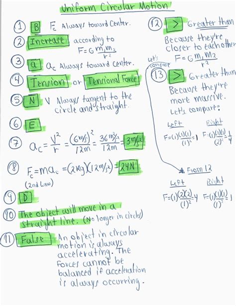 KEY Study Guide For Final Physics And AP Physics 1