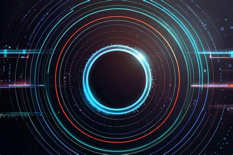 Big Data Technology Circle Design Background Internet Connection Abstract Sense Of Science And