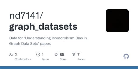 Github Nd7141graphdatasets Data For Understanding Isomorphism Bias In Graph Data Sets Paper