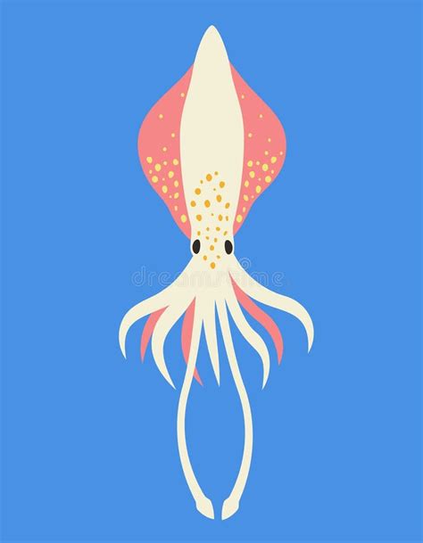Squid In Flat Style Stock Illustration Illustration Of Inhabitant 267276715