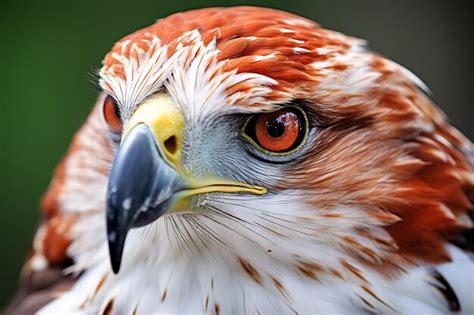 Premium Ai Image Hawk With Its Distinctive Feather Patterns In Focus