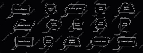 설명선 제목 템플릿 집합 설명선 제목 인용 텍스트 벡터 그림 프리미엄 벡터