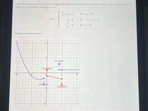 Solved Graph The Piecewise Function Below By Dragging The