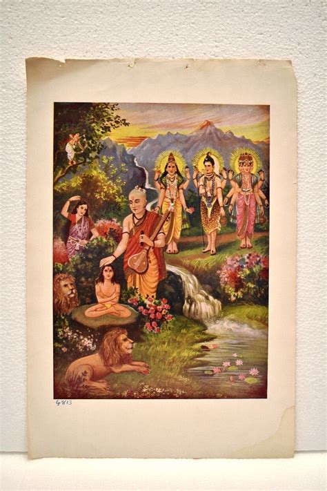 Vintage Lithograph Print Raja Ravi Varma Grelly Usa