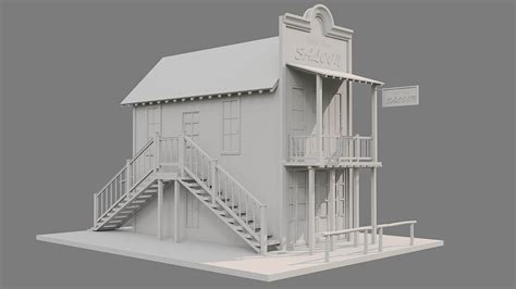 Wild West Building D Model By Msasdt