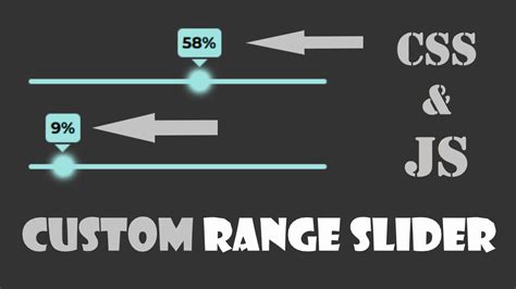 АНИМИРВАННЫЙ ползунок диапазона с числом над ним на Css и Jscustom Animated Range Slider Css