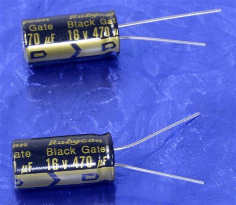 2 Rubycon Black Gate 470uf 16v Super Electrolytic Capacitors Reverb