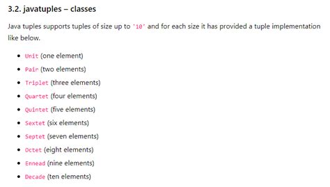 Java Tuple With Examples