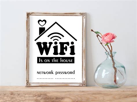 Wifi Printable Office Print Wifi Printable Password Guest Room Sign