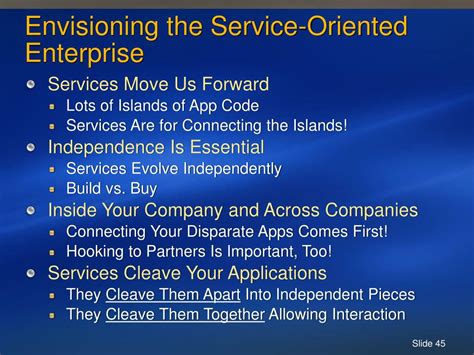 Ppt Envisioning The Service Oriented Architecture Powerpoint