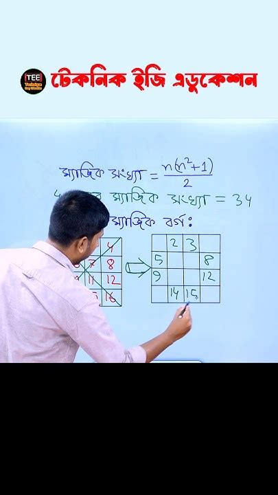 ম্যাজিক বর্গ ৪ সংখ্যা । 4 Digits Magic Number Shorts Youtube