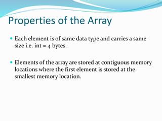 Data Structures And Algorithms Arrays PPTX