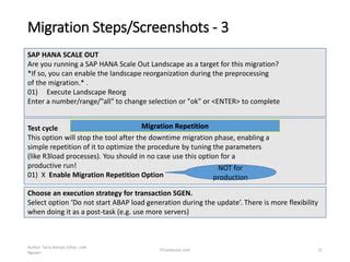 BW Migration To HANA Part 2 SUM DMO Tool For SAP Upgrade Migration PDF Databases
