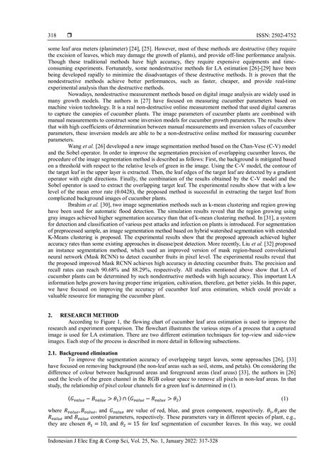 Digital Image Processing Methods For Estimating Leaf Area Of Cucumber Plants Pdf