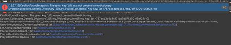what is this the given key [some string] was not present in the