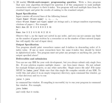 5 20 Marks Divide And Conquer Programming